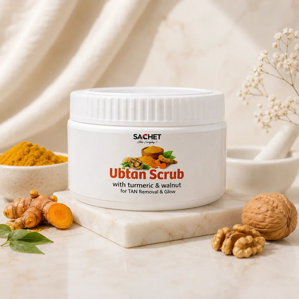 Ubtan Face & Body Scrub in Pakistan – Exfoliant for Glowing Skin – SACHET